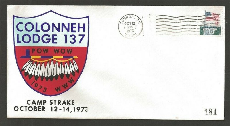 1973 Scouts Conroe Tex Order of Arrow Colonneh Lodge Camp Strake Pow ...