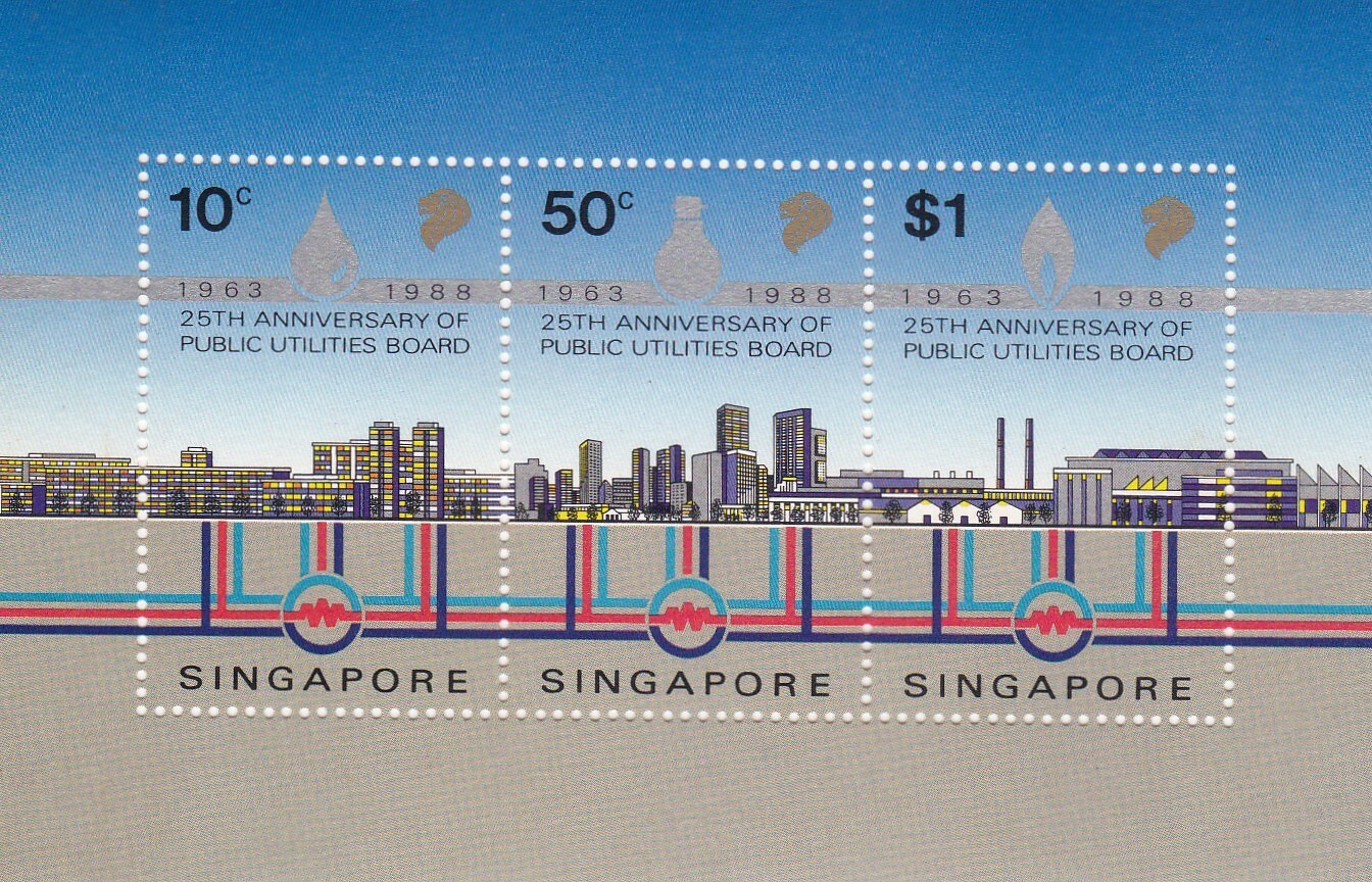 1988 Singapore M/S 25th PUB anniversary | Asia - Singapore, Semi-Postal ...