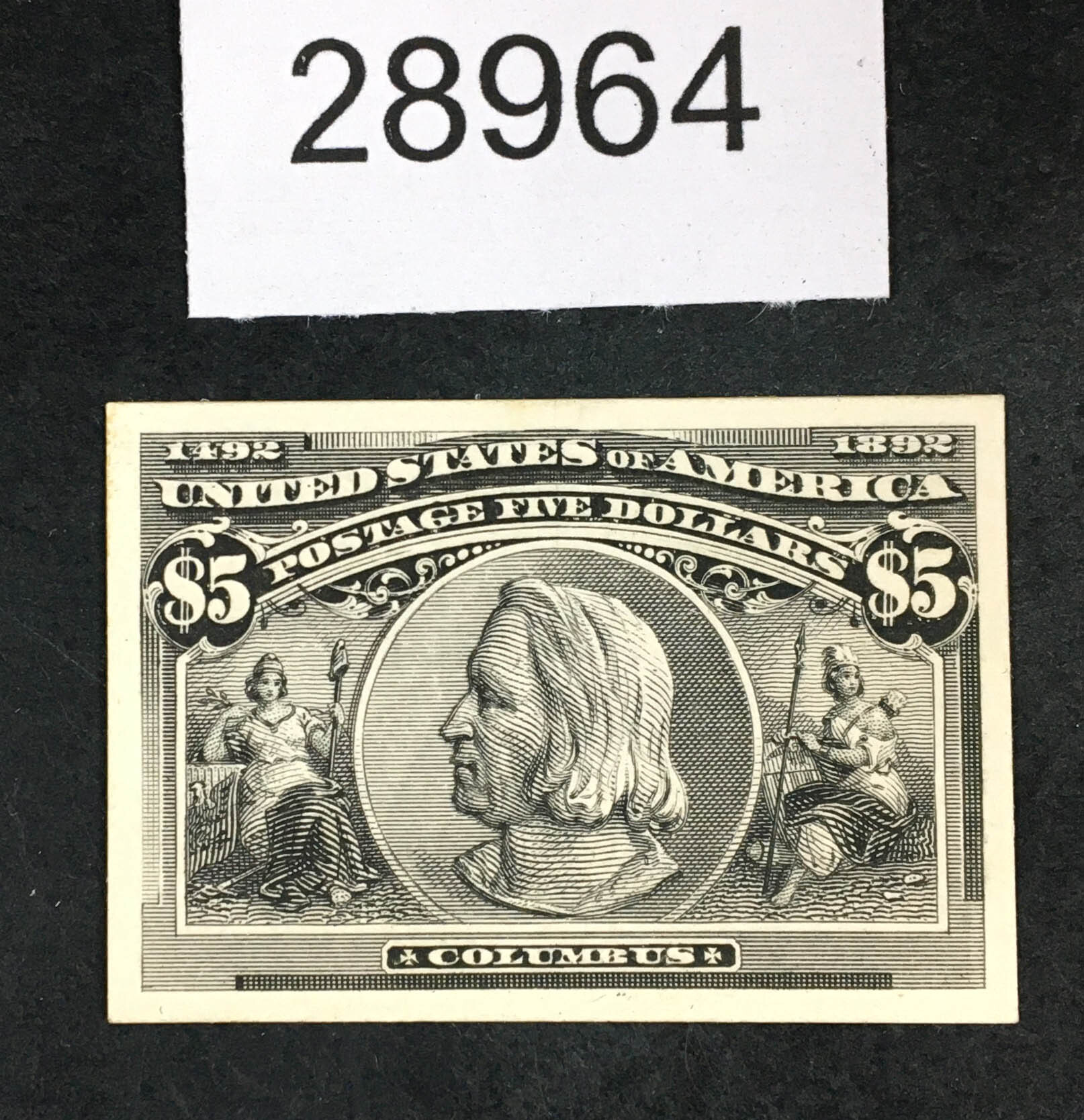 US Stamps # 245p4 Plate Proof on Card XF $375 LOT #28964 | United ...