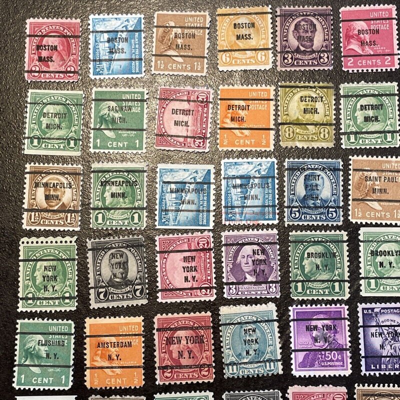 156 All Different Bureau Precancel Stamp Lot Many Different States And ...