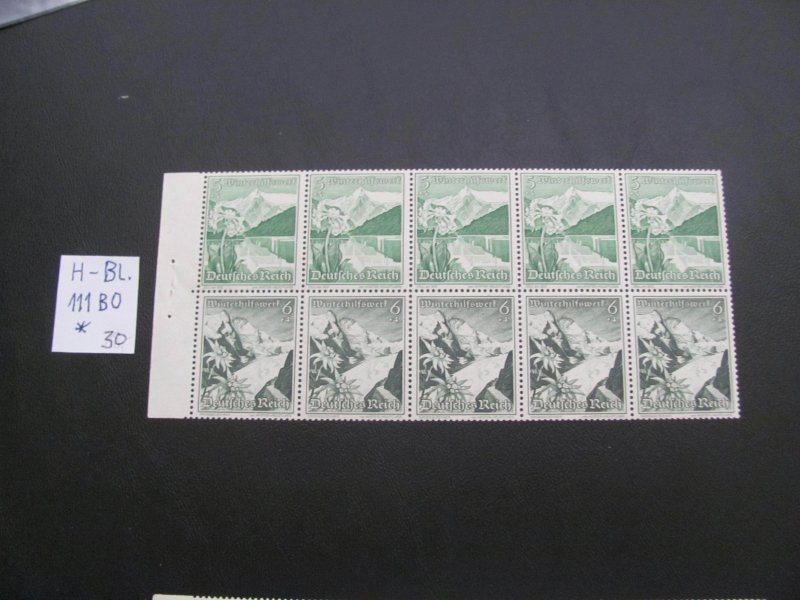 Germany 1938 LH MI. H-Bl 111b Booklet Pane 18 Euros (133) SEE MY Store ...