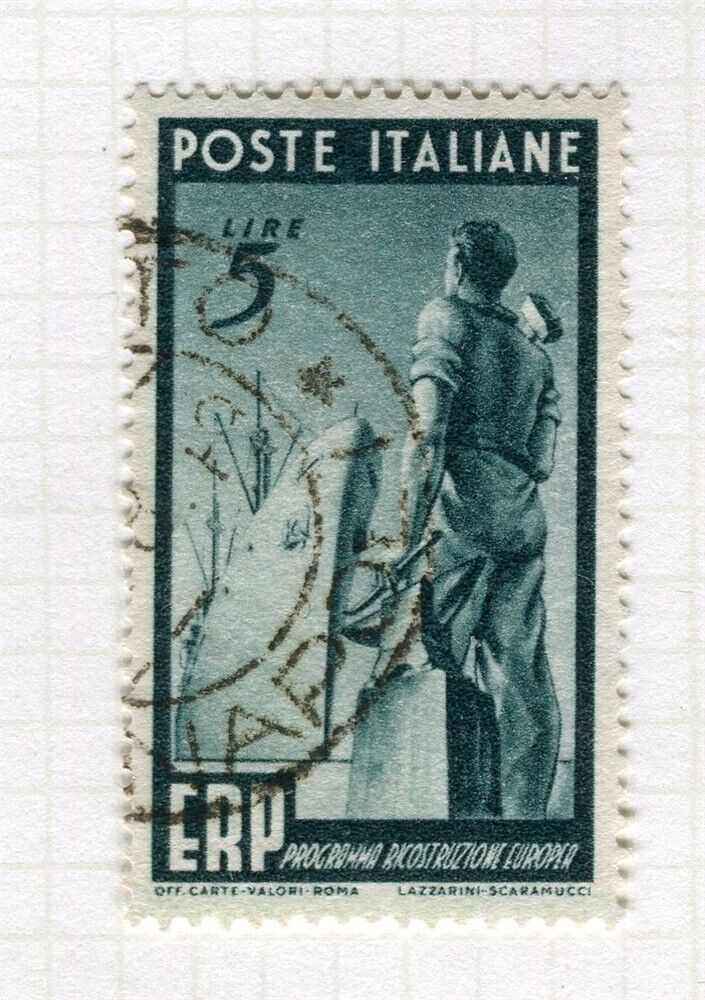 ITALY; 1949 early Recovery Plan issue fine used 5L. value | Europe ...