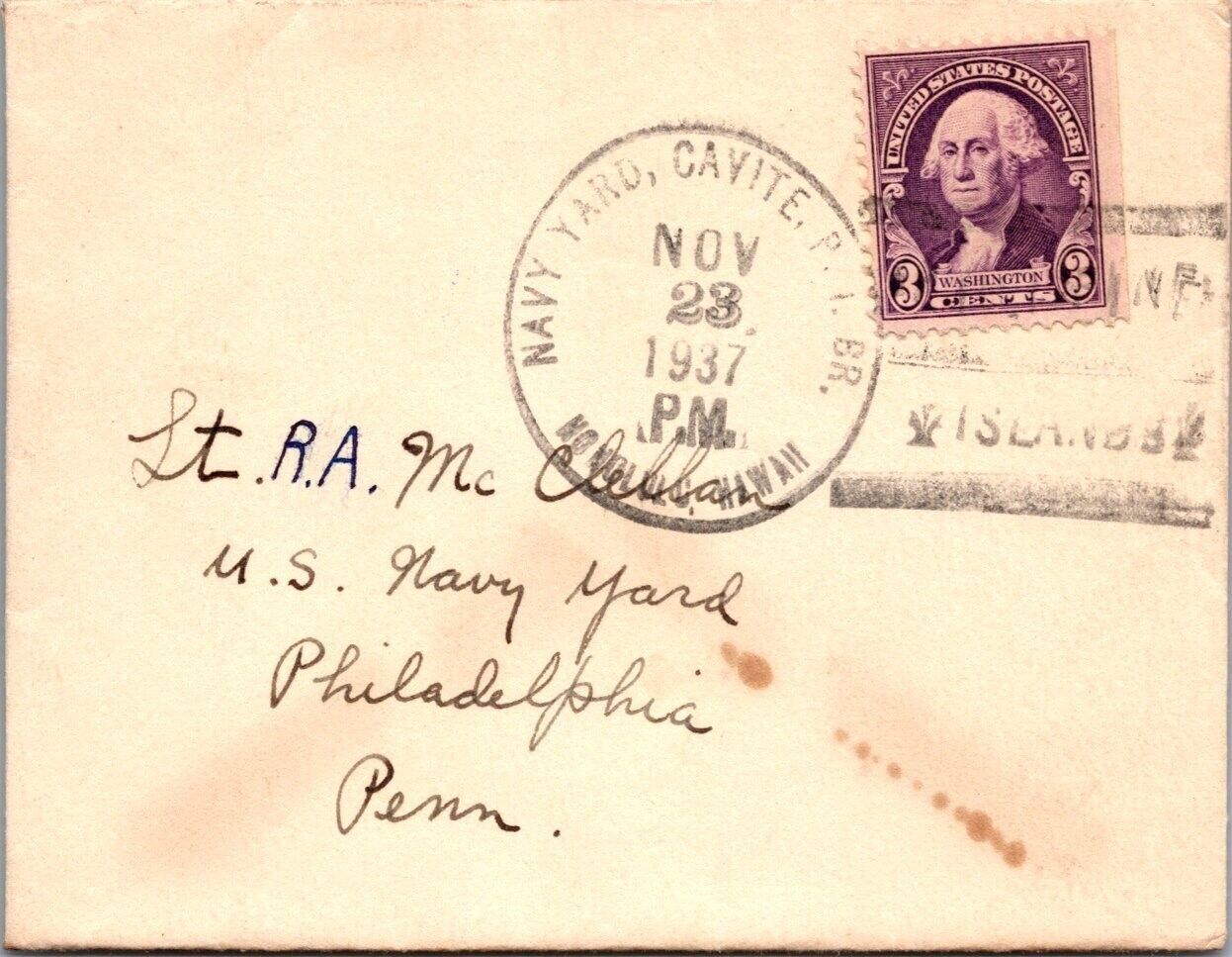 1937 - Navy Yard Cavite, Philippines - Honolulu, Hi - J3698 | United ...