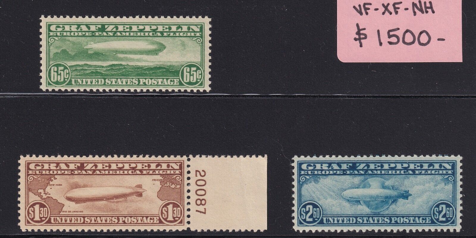 C13 - C15 Set VF-XF original gum never hinged nice color cv $ 1700 ...