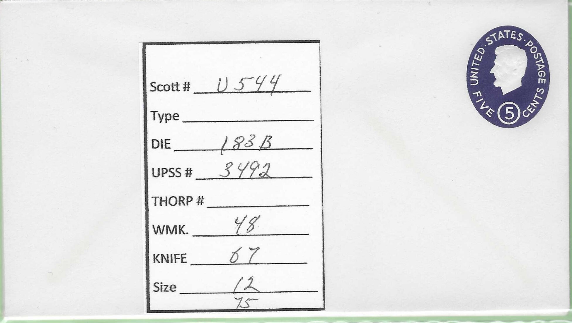 Scott# U544 UPSS#3492 1 Envelope | United States, Postal Stationery ...
