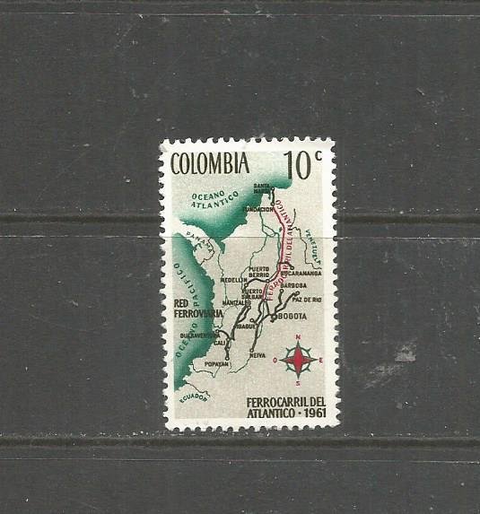 Railroad Map of Columbia | Central & South America - Colombia, General ...
