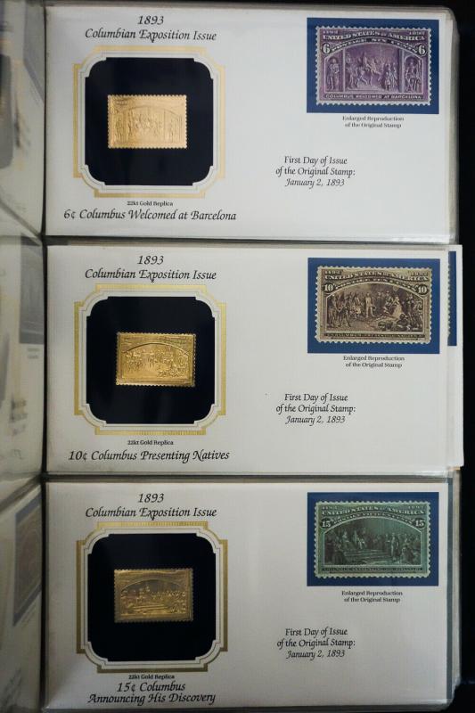 US Collection of 22kt Golden Stamp Replicas / HipStamp