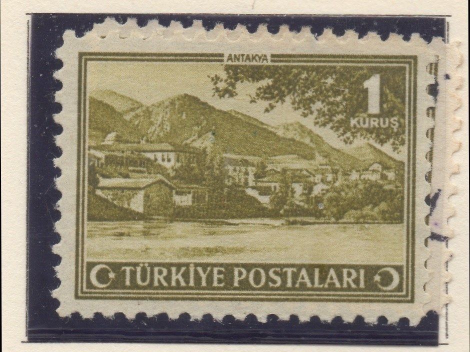 TURKEY; 1943 early TURKIYE POSTALARI issue Mint hinged 1k. value ...