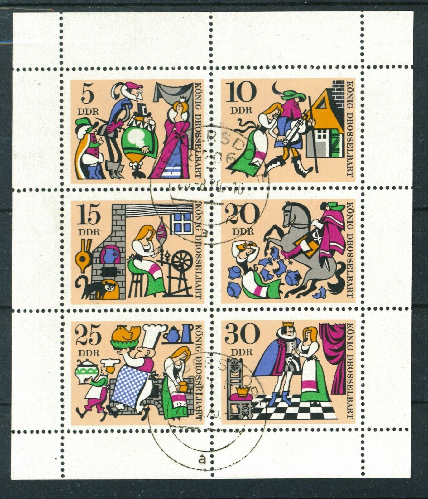East Germany 1967 Fairy Tales (2nd series) mini sheet. Used. Sg E1045a ...