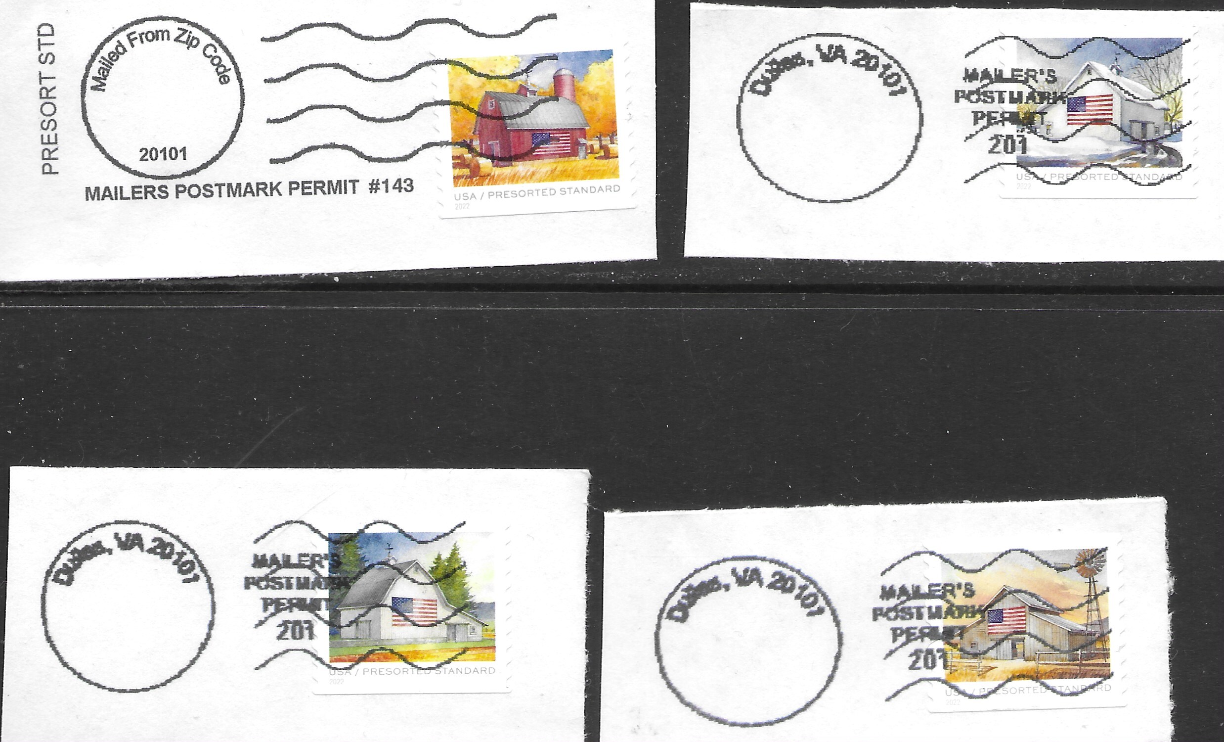 US #5684-87 Barns in seasons. used on paper. sooo nice. | United States ...