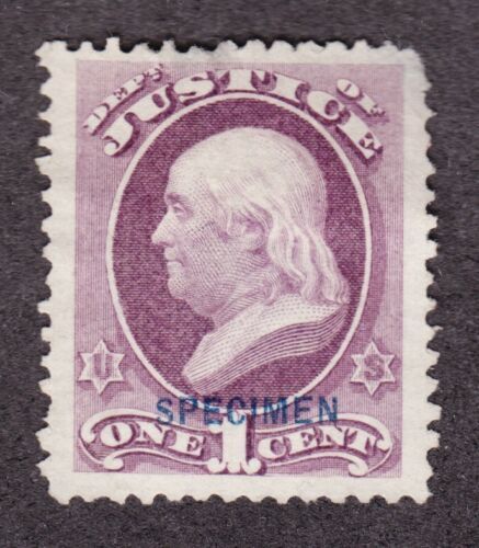 US O25S 1c Justice Department Official Specimen NGAI JUMBO | United ...