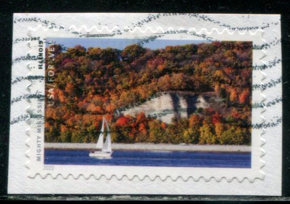 5698d US (58c) Mighty Mississippi SA, used on paper | United States ...