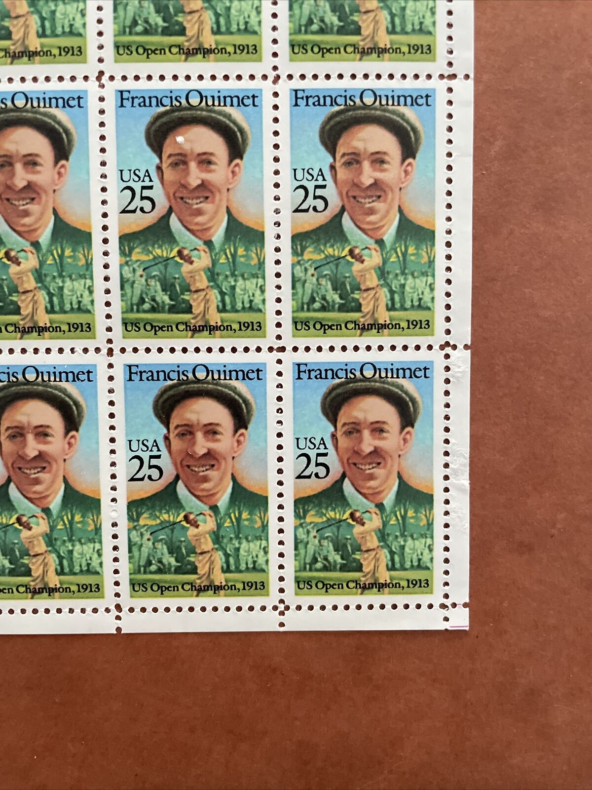 Scott 2377 FRANCES OUIMET Sheet of 50 US 25¢ Stamps 1988 NH Selvage ...