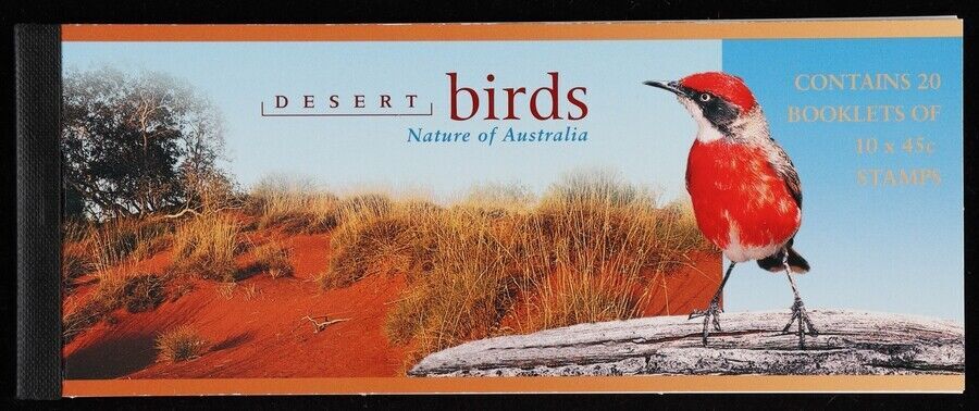 AUSTRALIA 2001 Birds $90 'cheque book' of 20 x $4.50 booklets. Pfr B237 ...