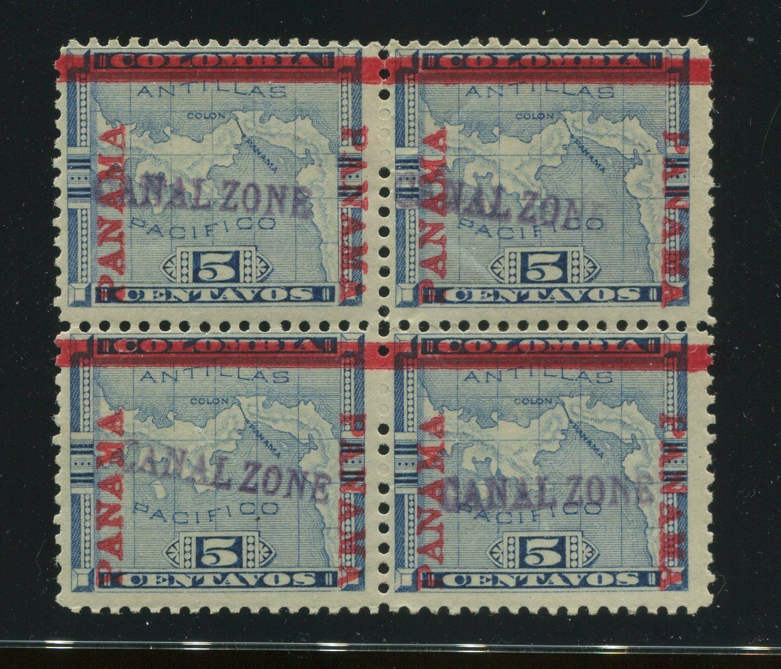 Canal Zone 2 Mint Block of 4 Stamps with PSAG Cert (Bz 562) | United ...