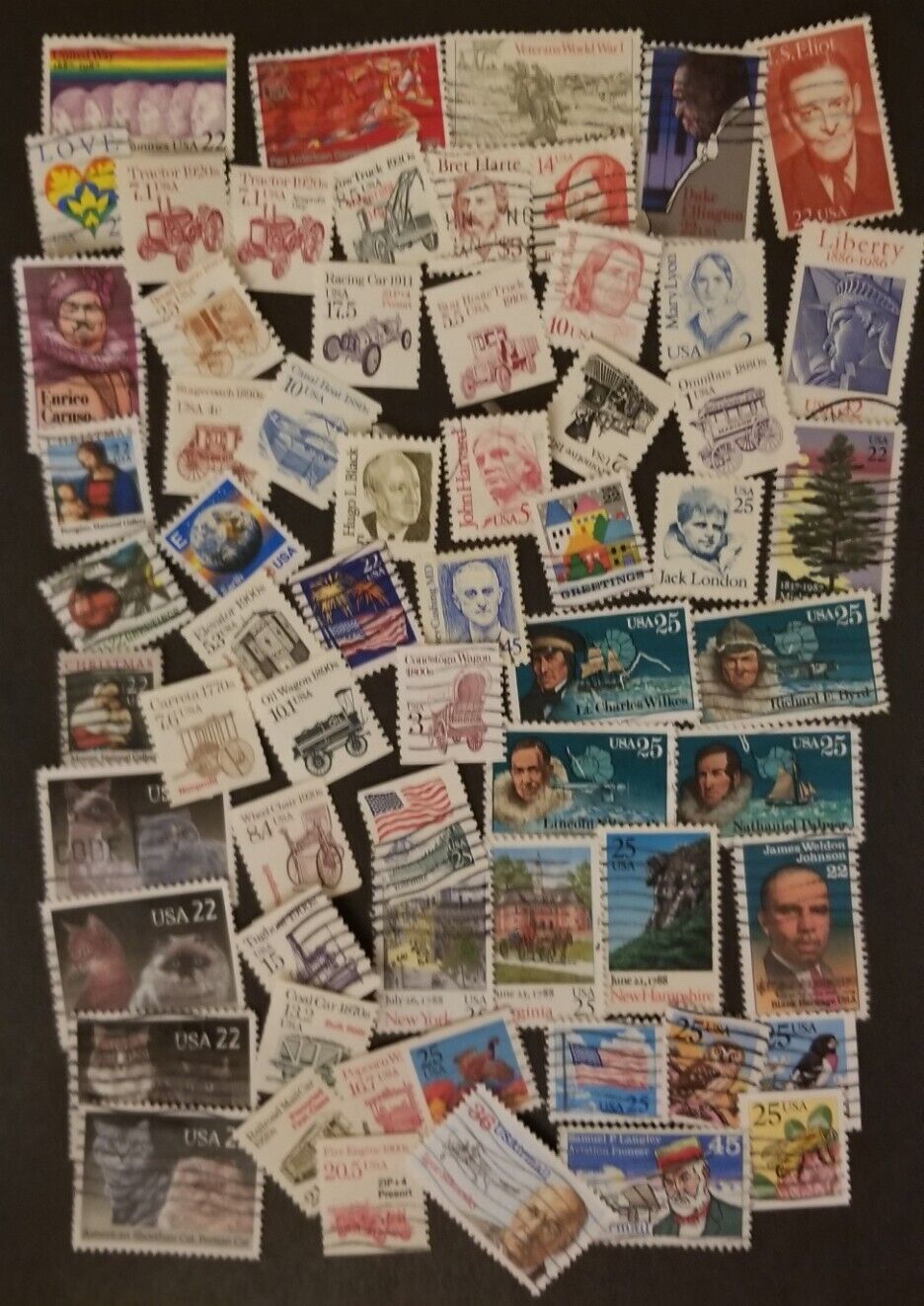 US Modern Postage Stamp Lot Collection ALL DIFFERENT Used T10778 ...