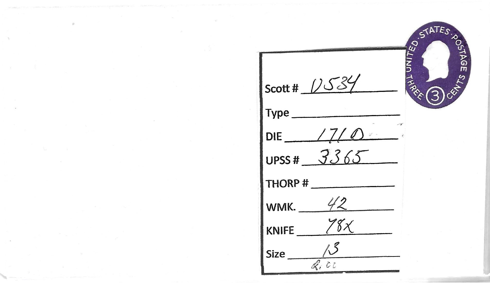 Scott# U534 Die 171 UPSS#3364 US envelope. | United States, Postal ...