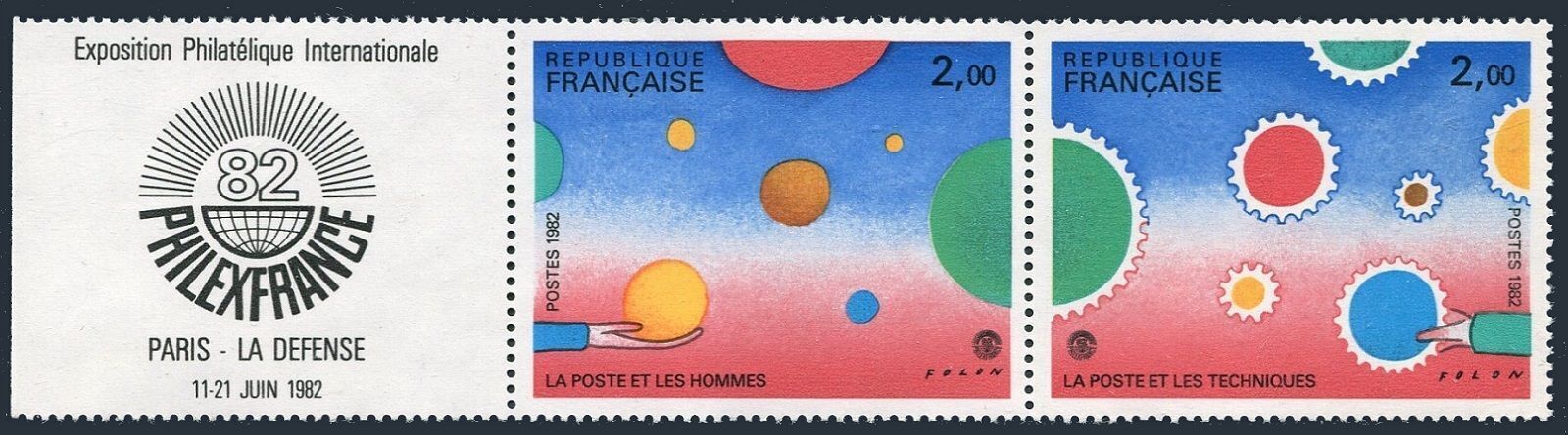 France 1819-1820a/label,1821 & ticket. PHILEXFRANCE-1982.Marianne,Jean ...