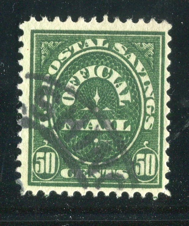 USA; 1910 classic Postal Savings Stamp fine used 50c. value | United ...