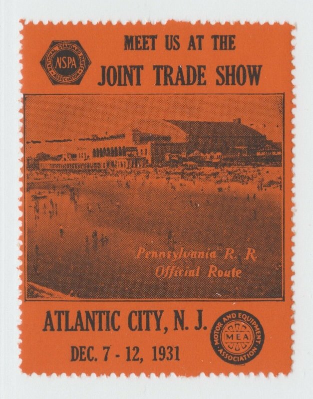 USA Cinderella stamp 1-1-22 -- Atlantic City NJ 1931 MNH Gum- Nice ...