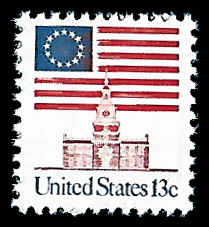 PCBstamps US #1622 13c Flag over Independence, pf 11x10.5, MNH, (21 ...