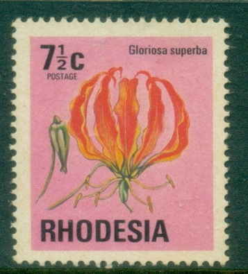 Rhodesia 1974-76 Pictorial 7½c Flame Lily FU | Africa - Rhodesia, Stamp ...