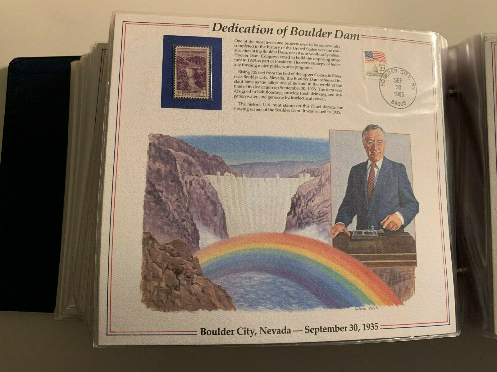 the history of American stamp panel: Dedication of boulder Dam | United ...