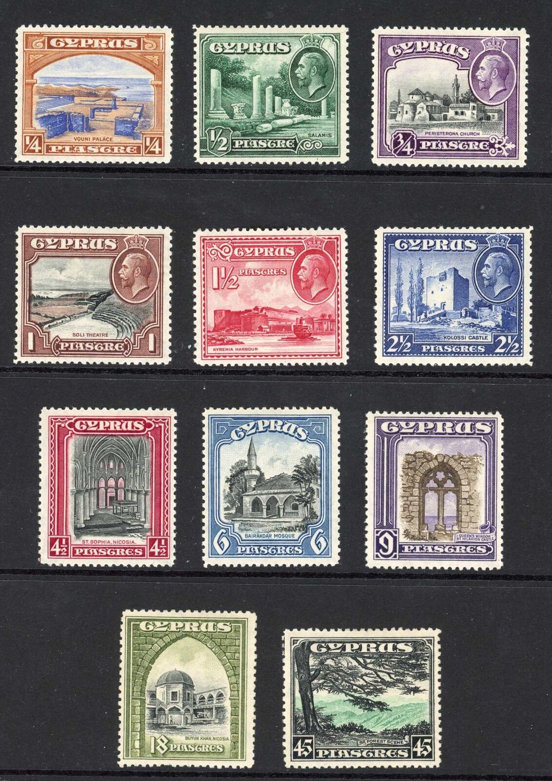 Cyprus SG133/43 Set of 11 M/M Cat 200 pounds | Europe - Cyprus, Stamp ...