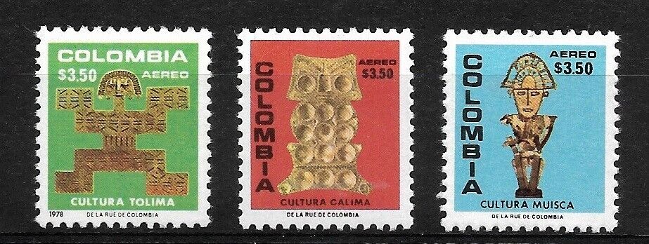 Colombia 1978 Tolima Calima Muisca Cultures Archeology Articrafts Gold ...