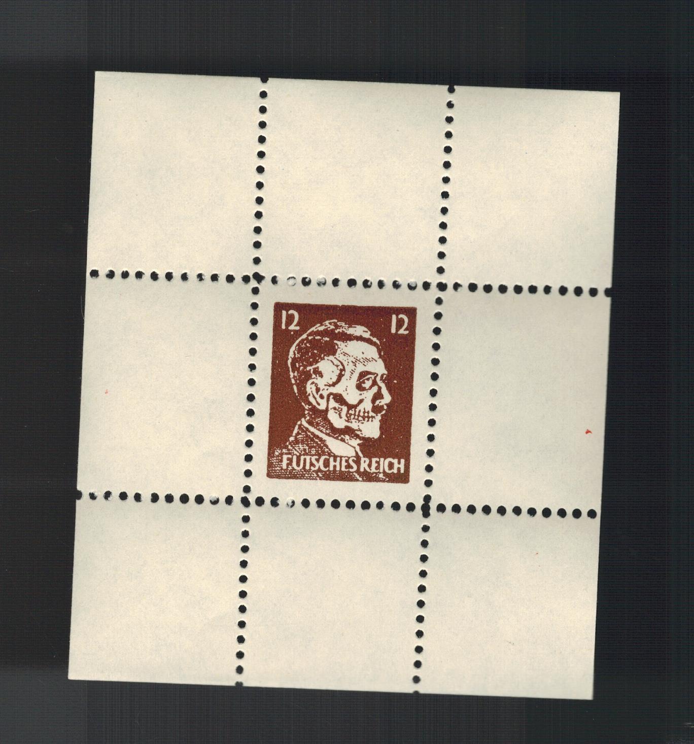 Germany OSS Propaganda Forgery Stamp MNH Hitler Skull Futsches Reich ...