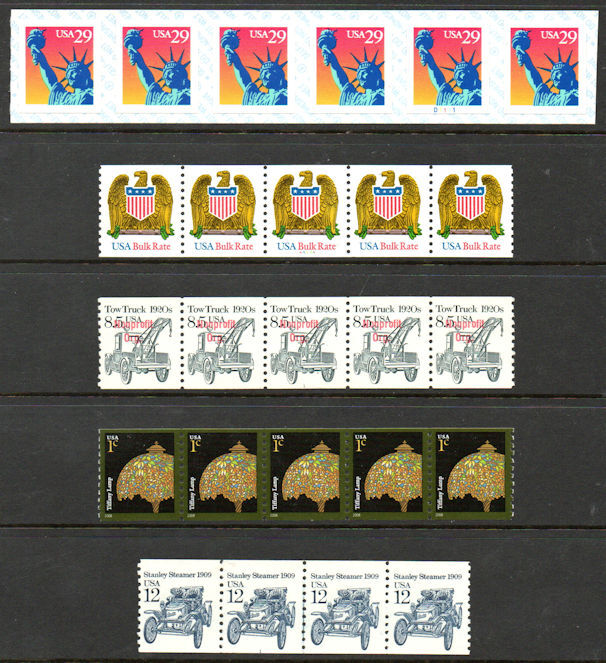 US #Assorted Plate Number Coils, VF OG NH, bold color! SEE PHOTO ...