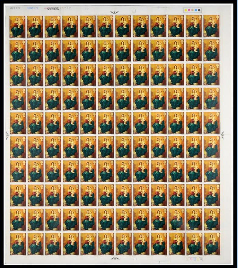 1967 Christmas 4d Complete Sheet Dot (cyl 3A2B2C2D2E) UNMOUNTED MINT ...