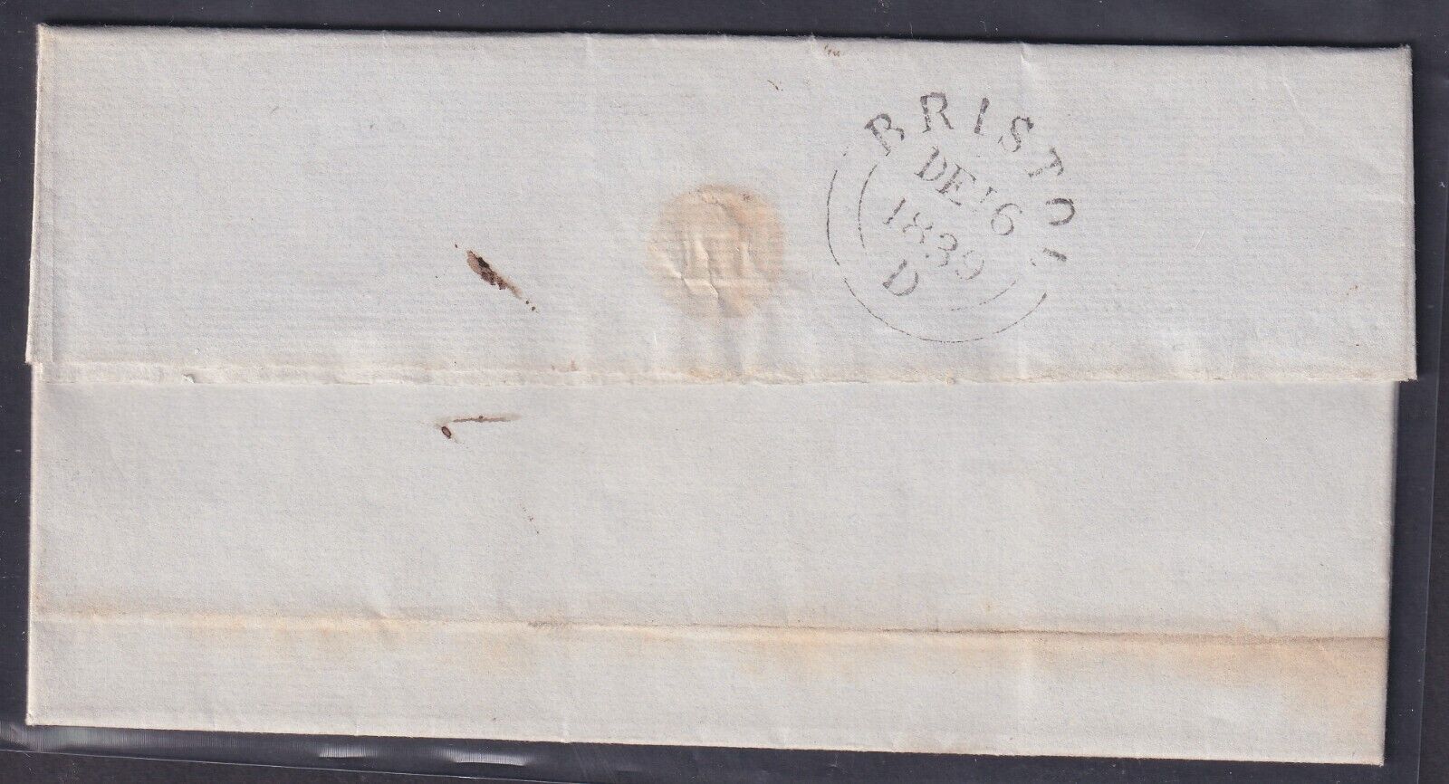 Bristol 1839 Uniform Penny Post to Tewkesbury folded letter, manuscript ...