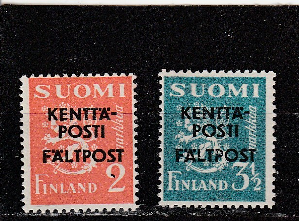 Finland Scott# M2-M3 MH (1943 Overprinted) | Europe - Finland, Military ...