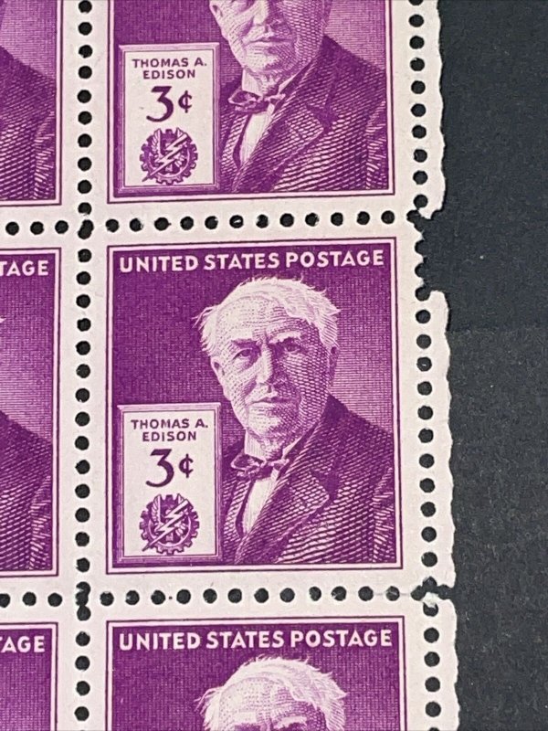 1947 sheet - Thomas Edison Sc# 945 | United States, General Issue Stamp ...
