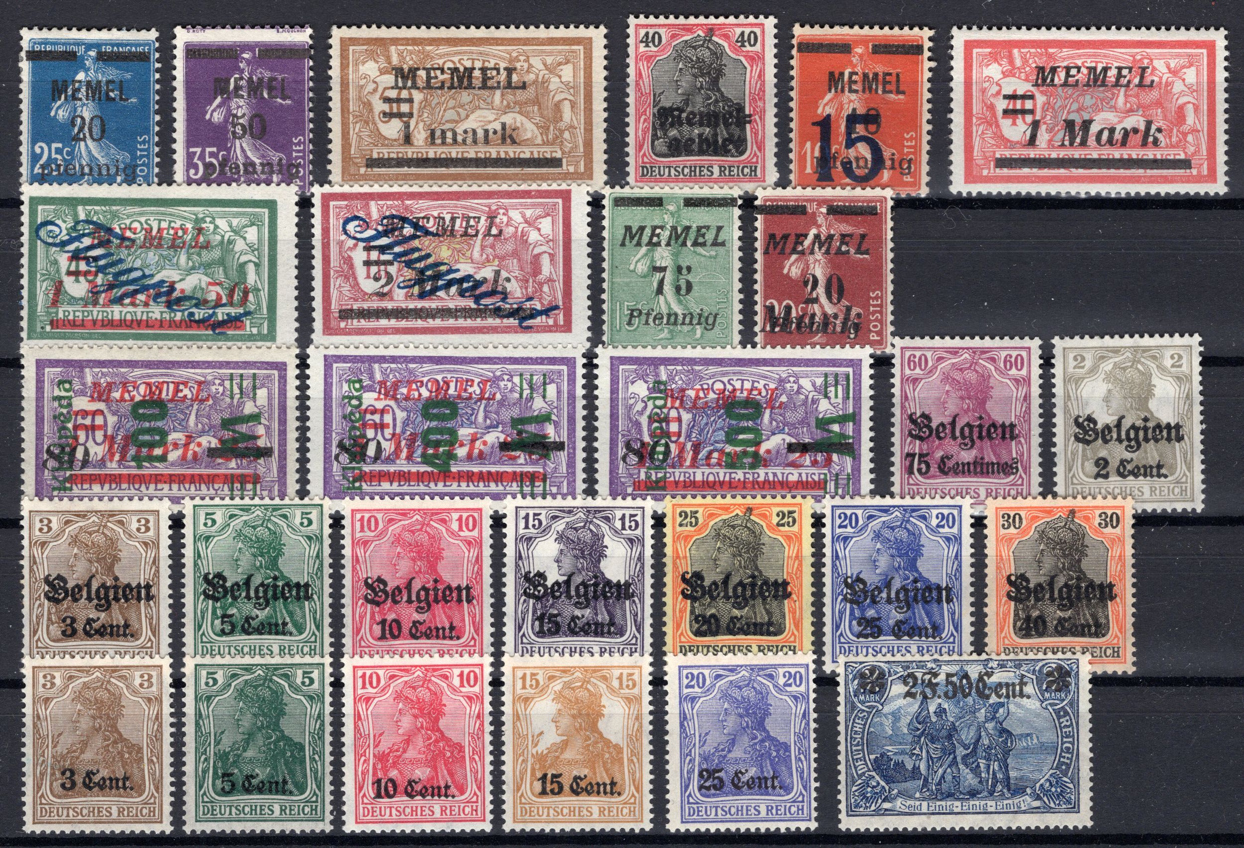 German Empire: Mint Lot Around World War I Occupations & Referendums ...
