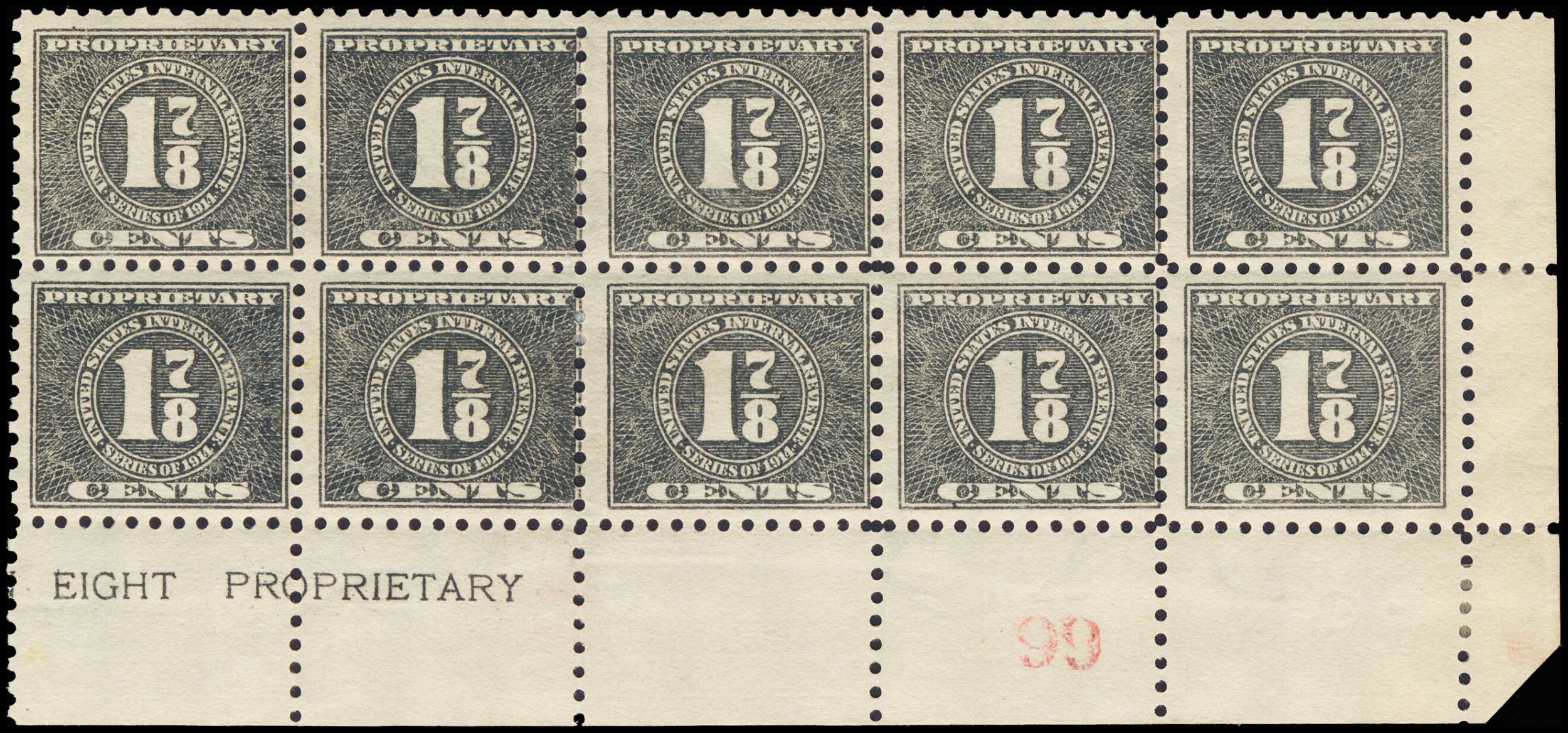 U.S. REV. Proprietary Rb52 Mint (ID # 118016) | United States, Revenues ...