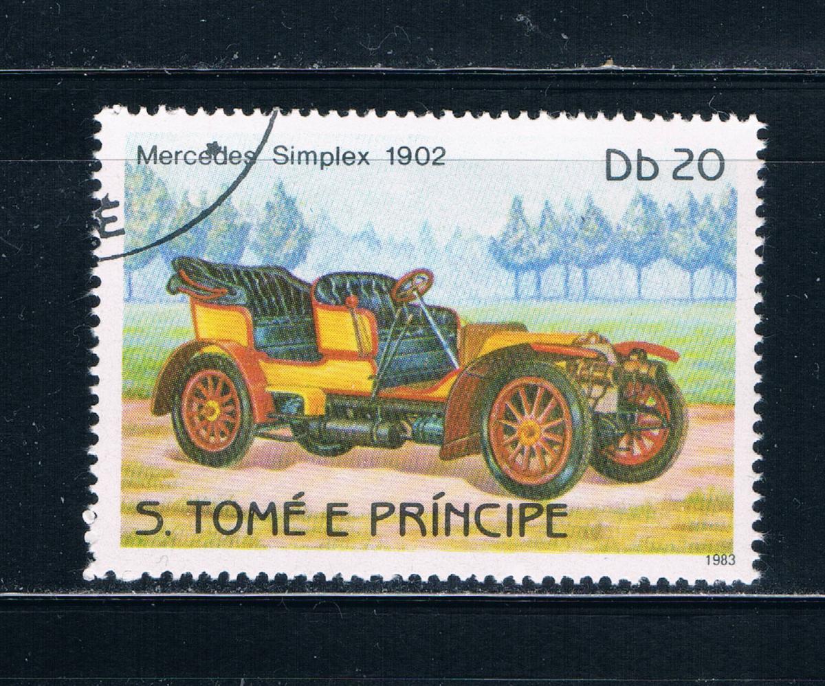 Saint Thomas and Prince Is 712b Mercedes Simplex 1902 (GI0359 ...