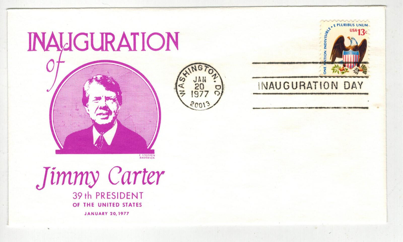 Jimmy Carter President 1977 Inauguration DAY Jec-25 Anderson Color ...