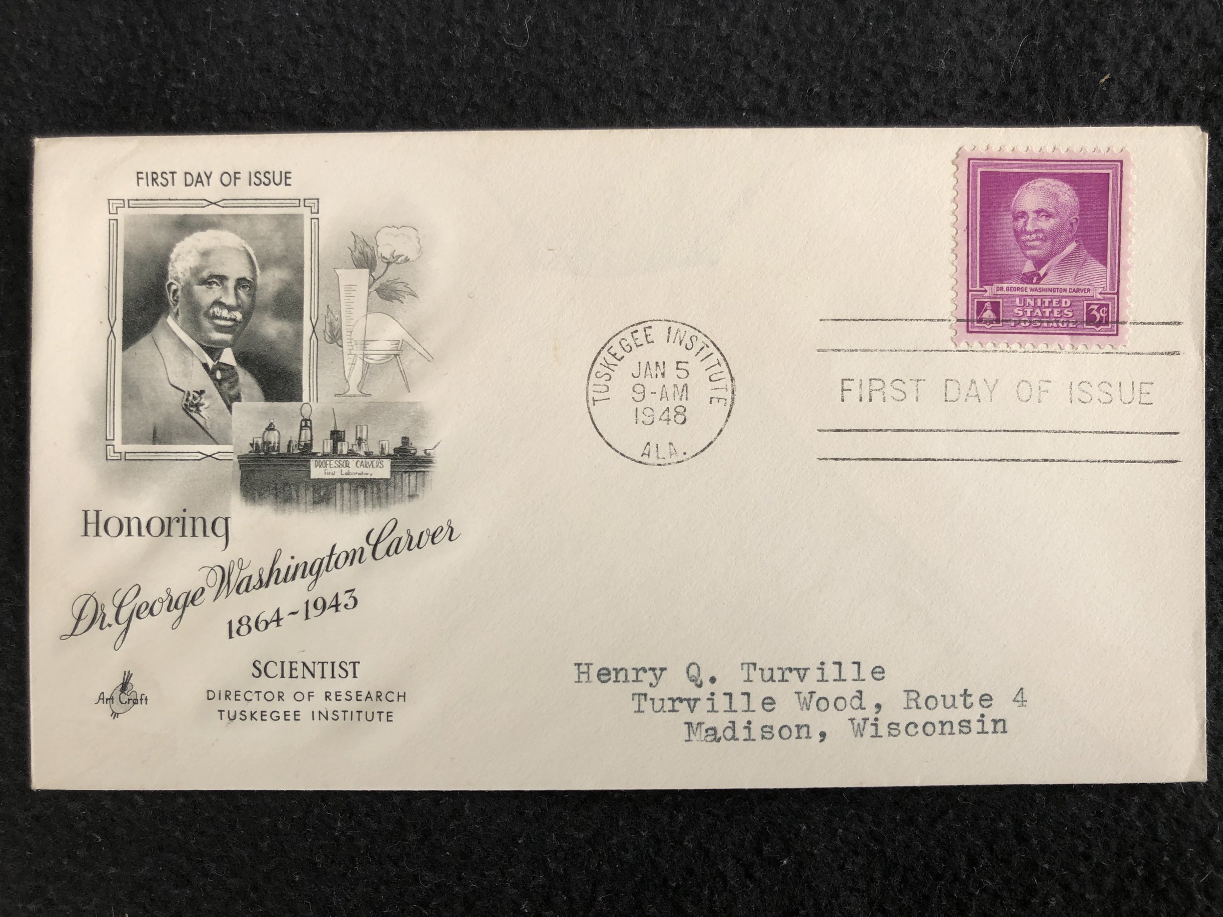 Scott 953 Dr. George Washington Carver on 1948 FDC | United States ...