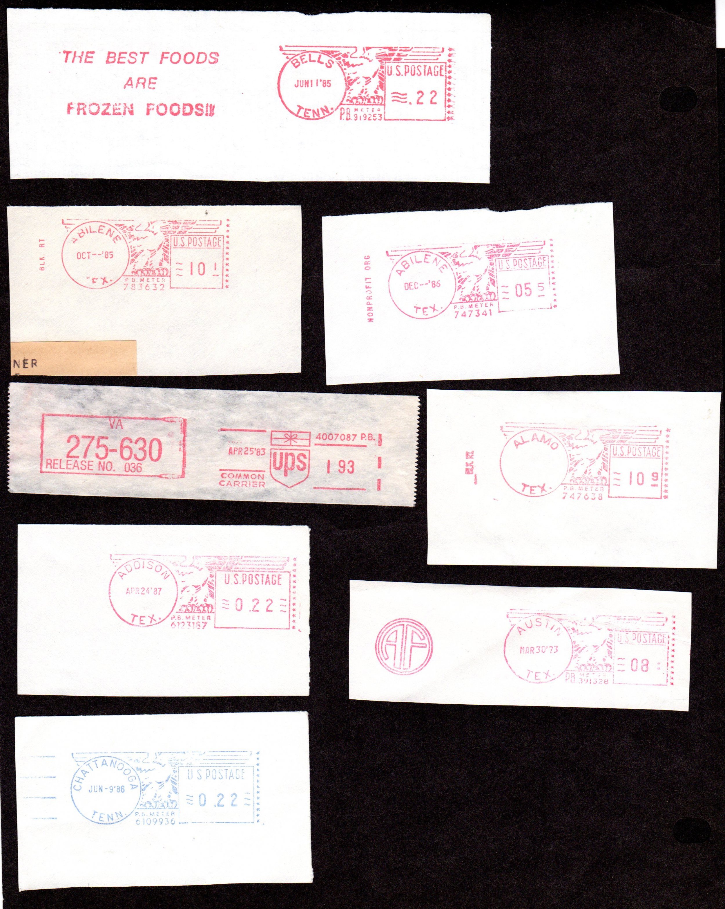 US Meter Stamps, lot of 25, some with slogan's Lot 220301 -01 | United ...