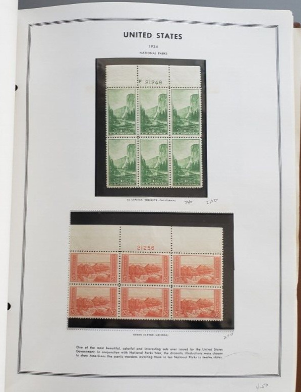 US Plate Block Collection 1932-1960 Very Complete. MNH C.V. $ 3872 ...