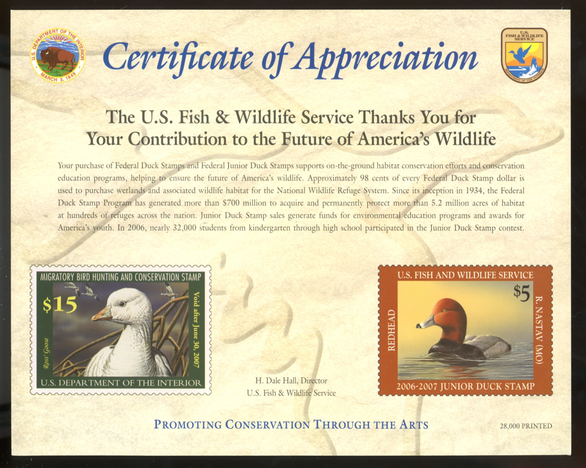U.S. #Duck Certificate of Appreciation | United States, Stamp / HipStamp