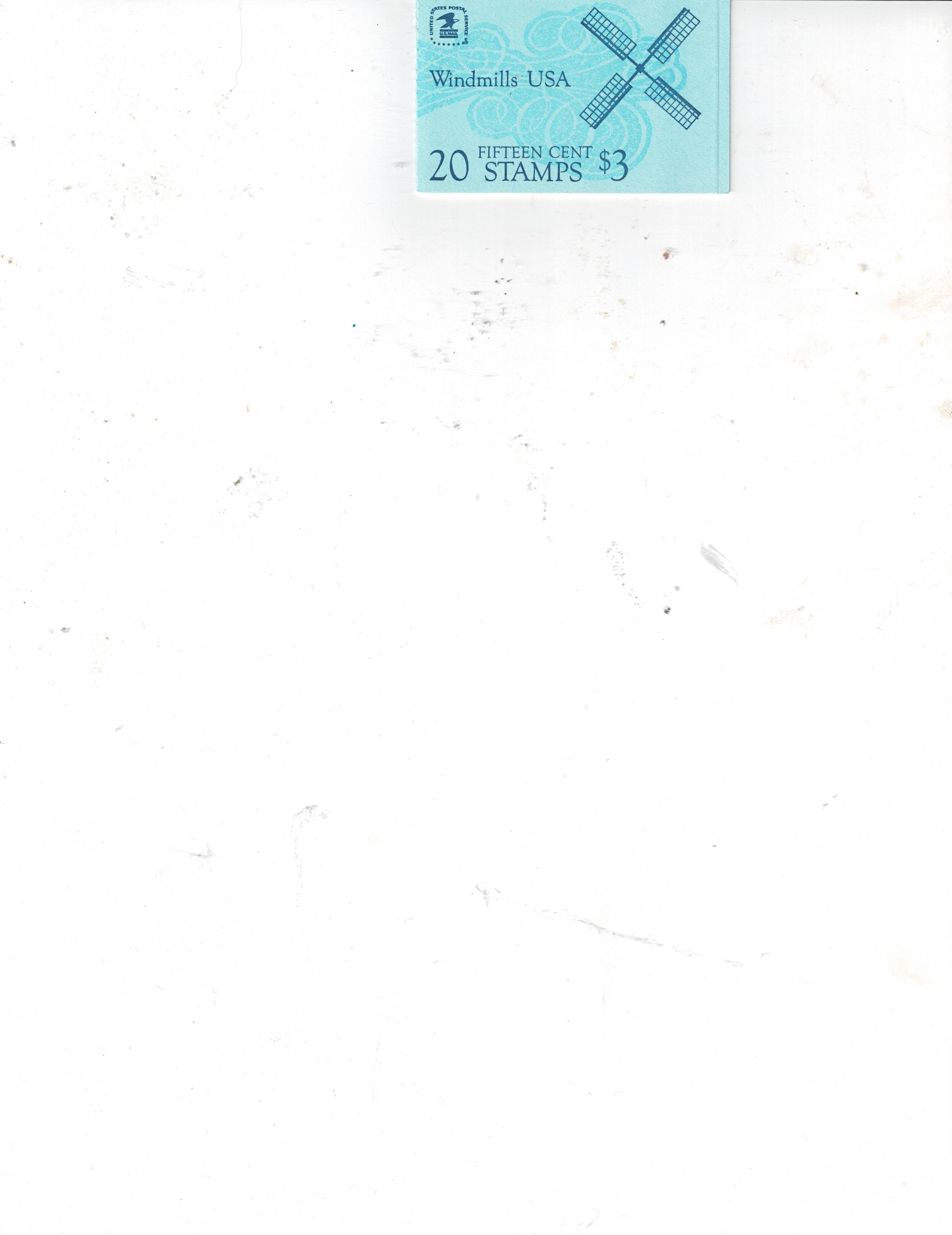 Windmills 15c US Postage Booklet of 20 stamps VF MNH #1738-42a | United ...