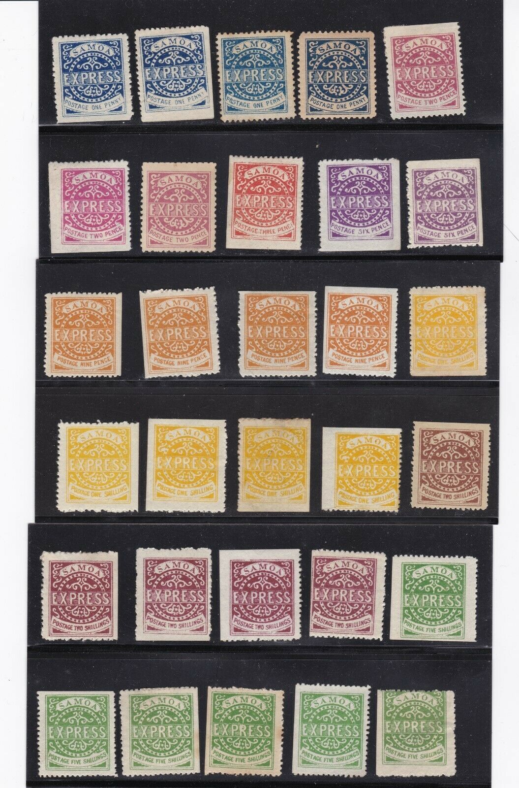 Samoa Stamps Early - Probably Reprints - Take a look- 30 copies all ...