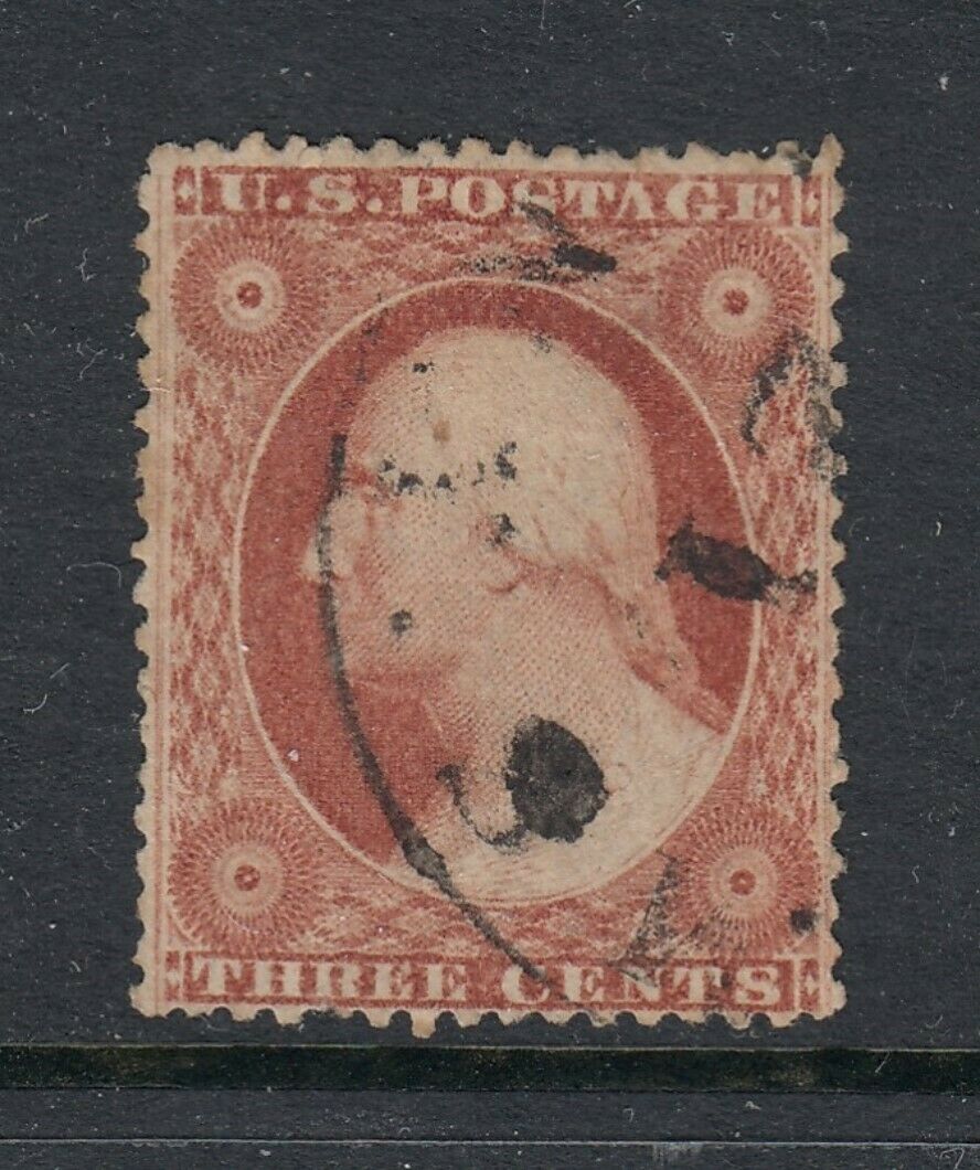 #26 - Washington 3 cent of 1857 (Plated 8L15) Top Row Recut / HipStamp