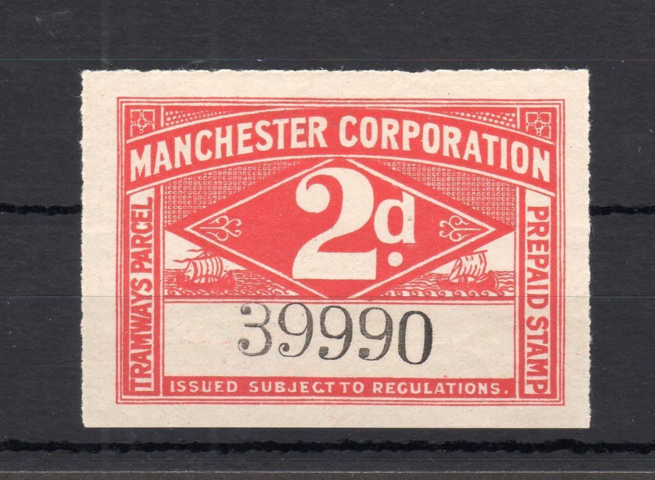 Manchester Corporation Tramways 2d | Great Britain, Stamp / HipStamp