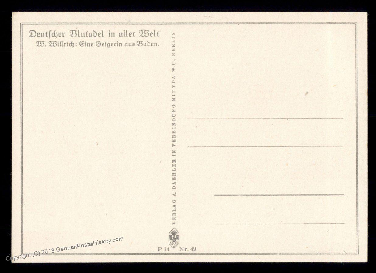 3rd Reich Germany VDA Willrich Propaganda Card 94006 | Worldwide ...