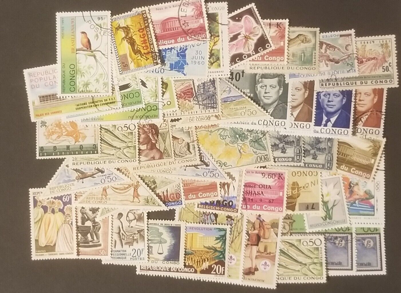 CONGO 50 Used and Unused Mint MH Postage Stamp Lot z8351 | Africa ...
