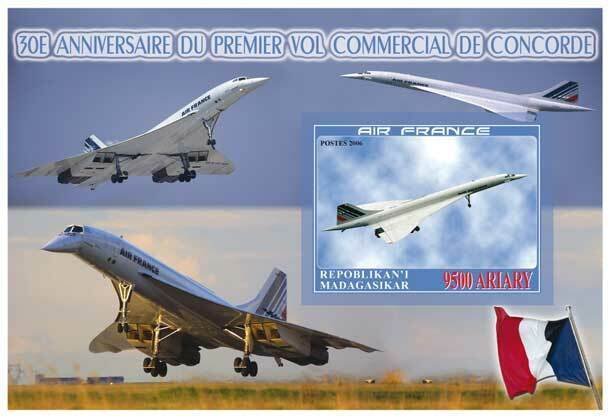 2006 30th first commercial concorde flight #2 perf vaviation flags ...